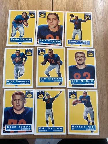 "CHICAGO BEARS” 1956 TOPPS ARCHIVES TEAM SET (9) CARDS STAN JONES RC ...