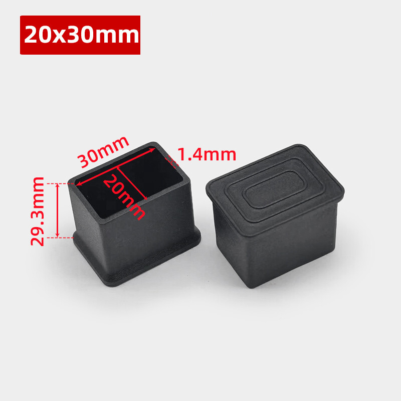 Square/Rectangle Rubber Chair Ferrule AntiScratch Floor Protector Table ...