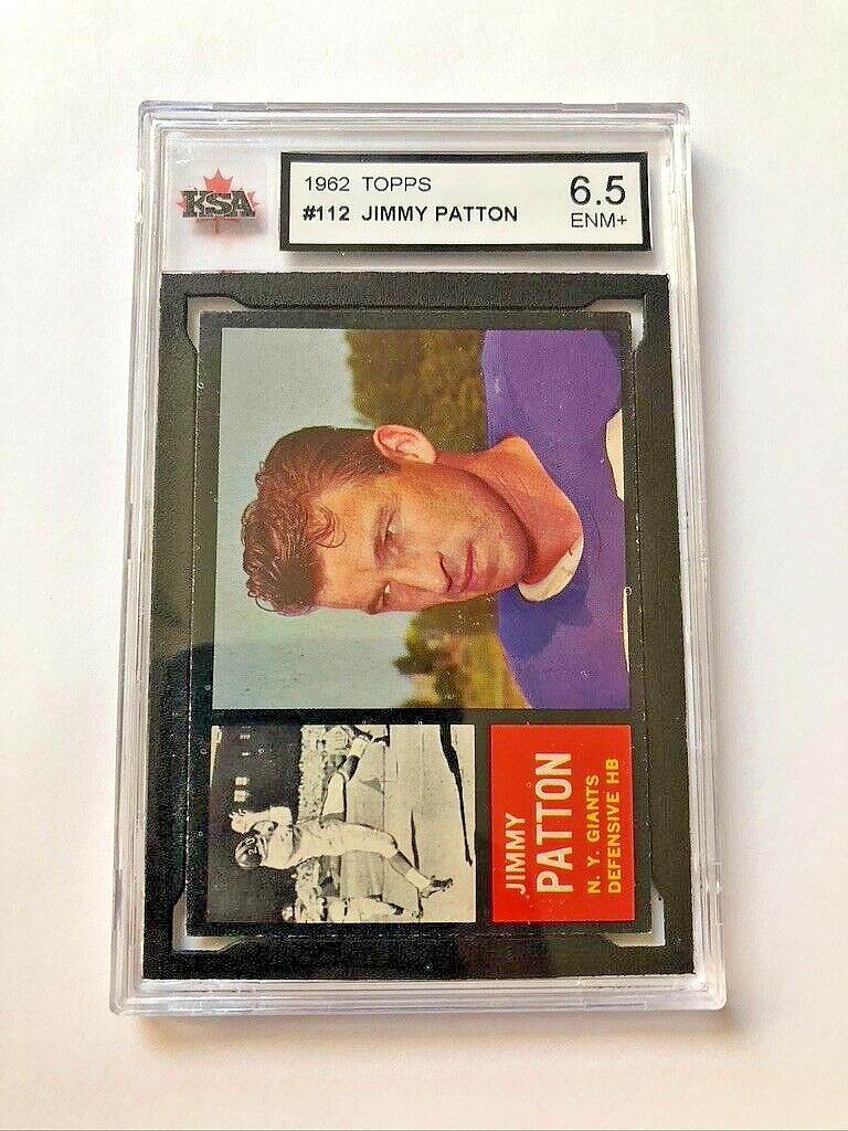 1962 Topps Football Card #112 Jimmy Patton KSA 6.5 | eBay