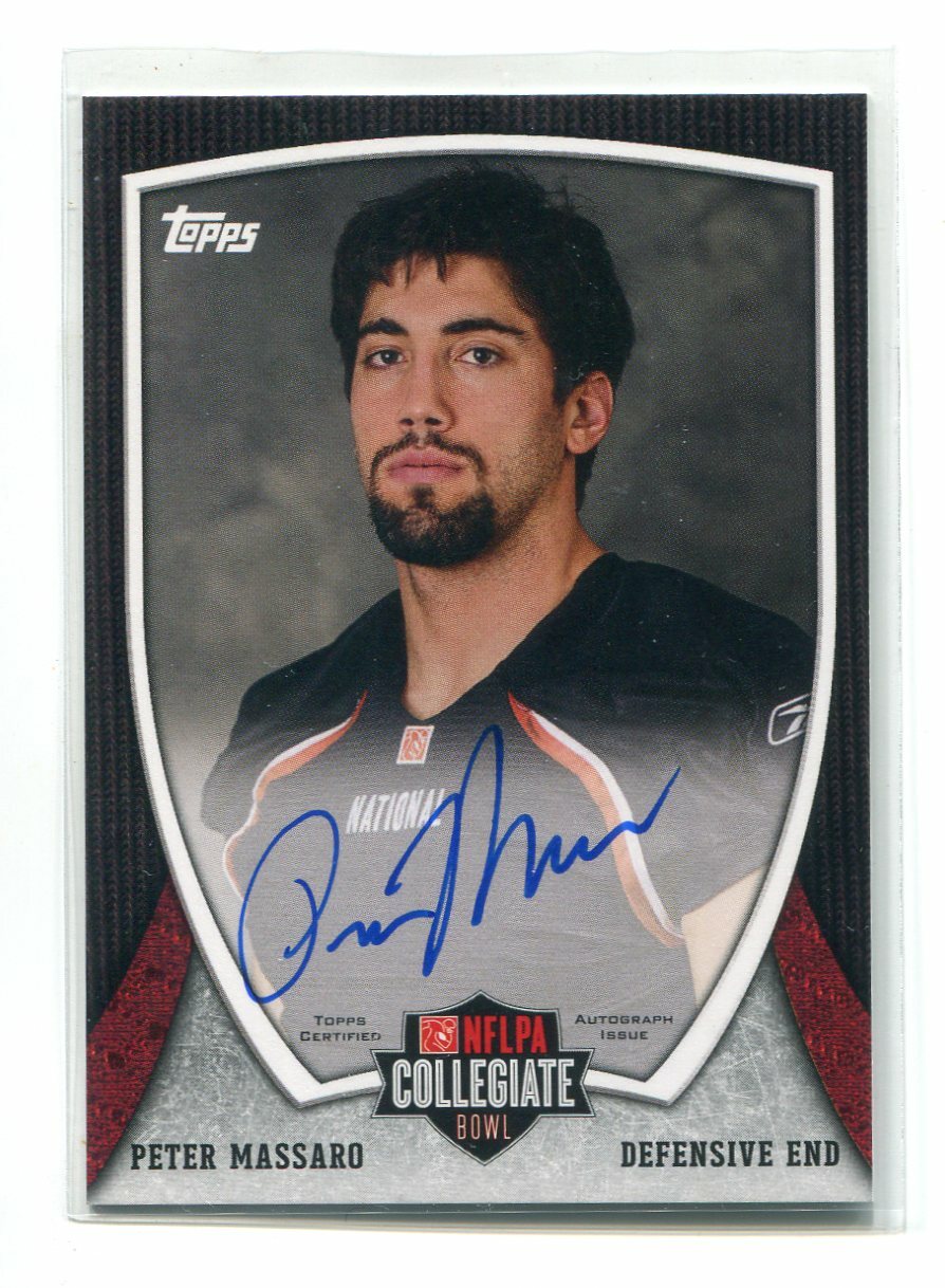 PETE PETER MASSARO 2013 Bowman NFLPA Collegiate Bowl BLUE INK AUTO Penn ...