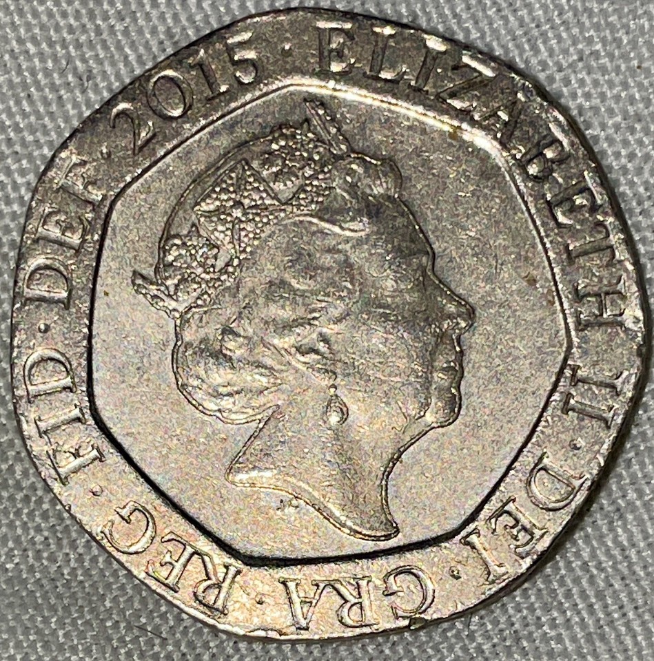 2015 20p coin Error On The Head Side Off Coin On The Writing And Extra ...