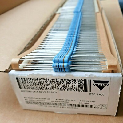 25x NEW VISHAY SMA0414 1W 910R 1% 50ppm HI END TUBE AMP RESISTORS FOR ...