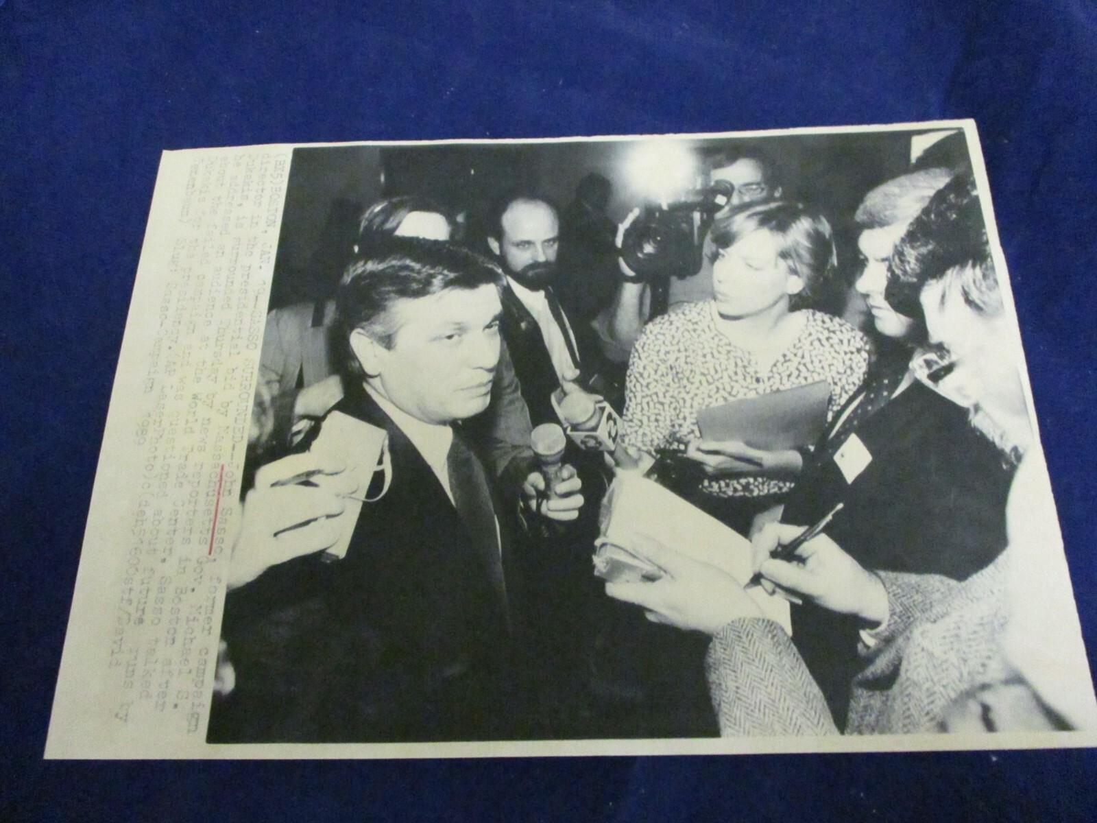Wire Press Photo 1989 John Sasso Gov Dukakis' campaign director Boston ...