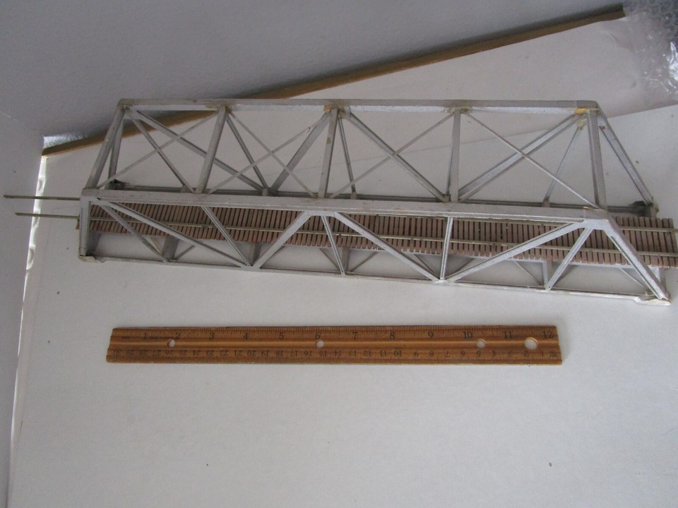 Vintage Pro Wood Built HO 1/87 Scale Truss Bridge Building For Train ...