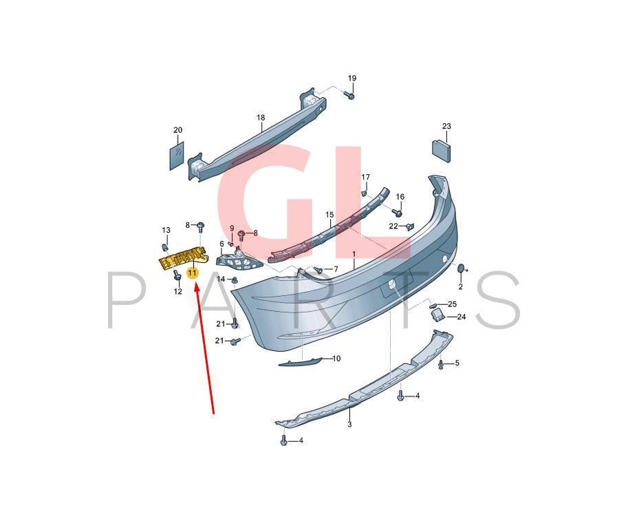 FOR SEAT LEON 5F 2012-2020 Rear Bumper Bracket Holder Left 5F0807393 | eBay