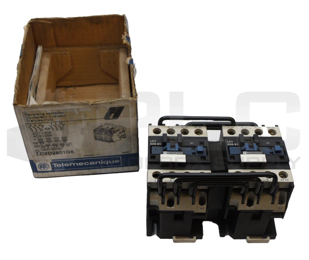 NEW TELEMECANIQUE LC2D2501G6 REVERSING CONTACTOR 40A 600VAC LC2D2501 ...