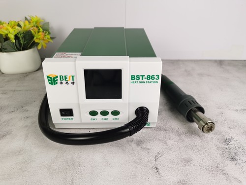 BST-863 Lead-Free Hot Air Gun Soldering Station Phone Repair Soldering ...