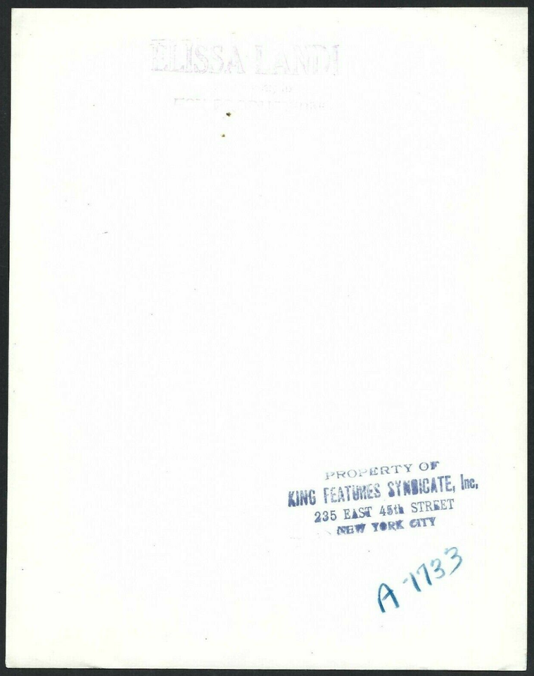 HOLLYWOOD ELISSA LANDI ACTRESS STUNNING RADIANT VINTAGE 1936 ORIGINAL ...