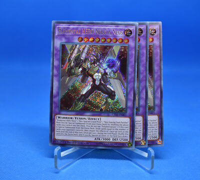 Yu-Gi-Oh! 3x Elemental HERO Nebula Neos [CT15-EN001] Secret Rare Ltd Ed ...