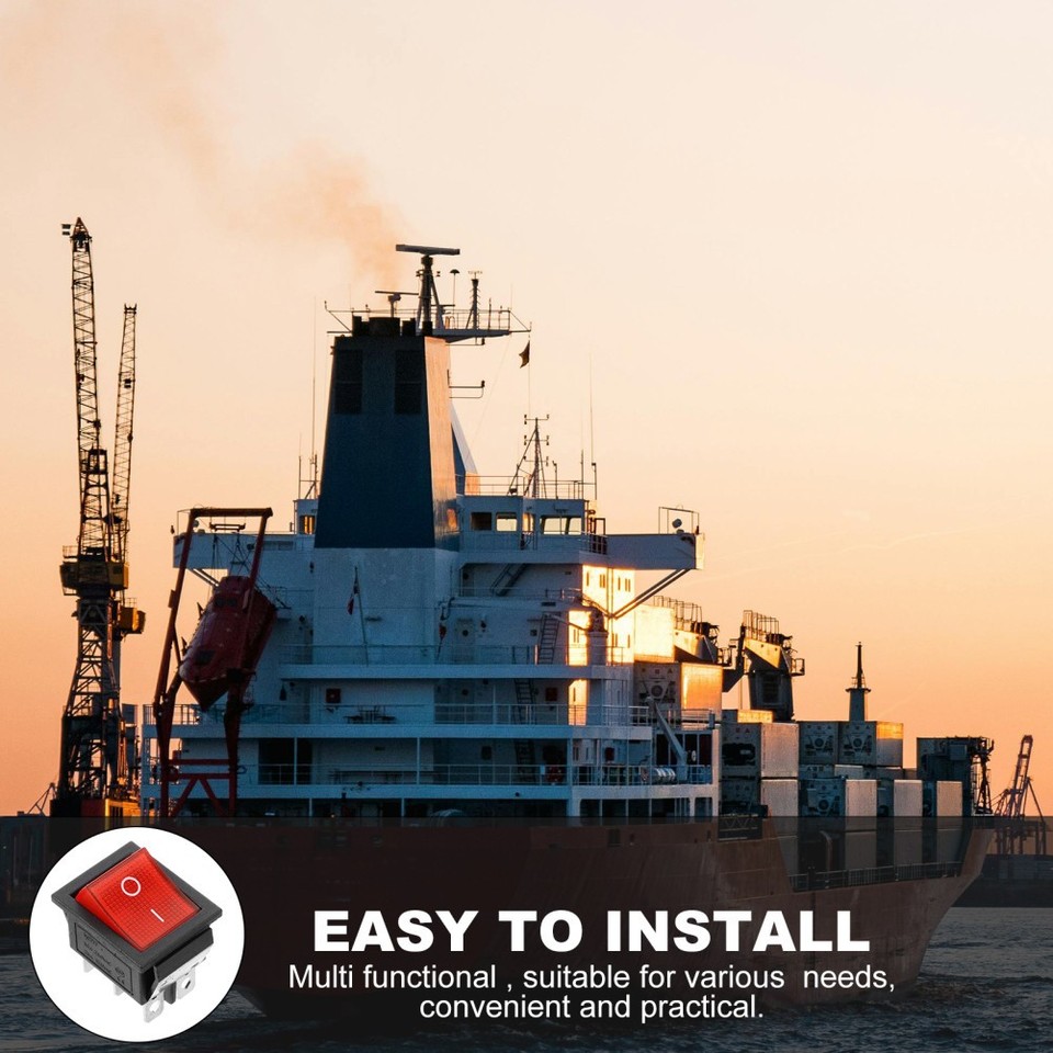 High Toggle Switch 6 Pin Rocker Switch Light Indicator Marine | eBay ...