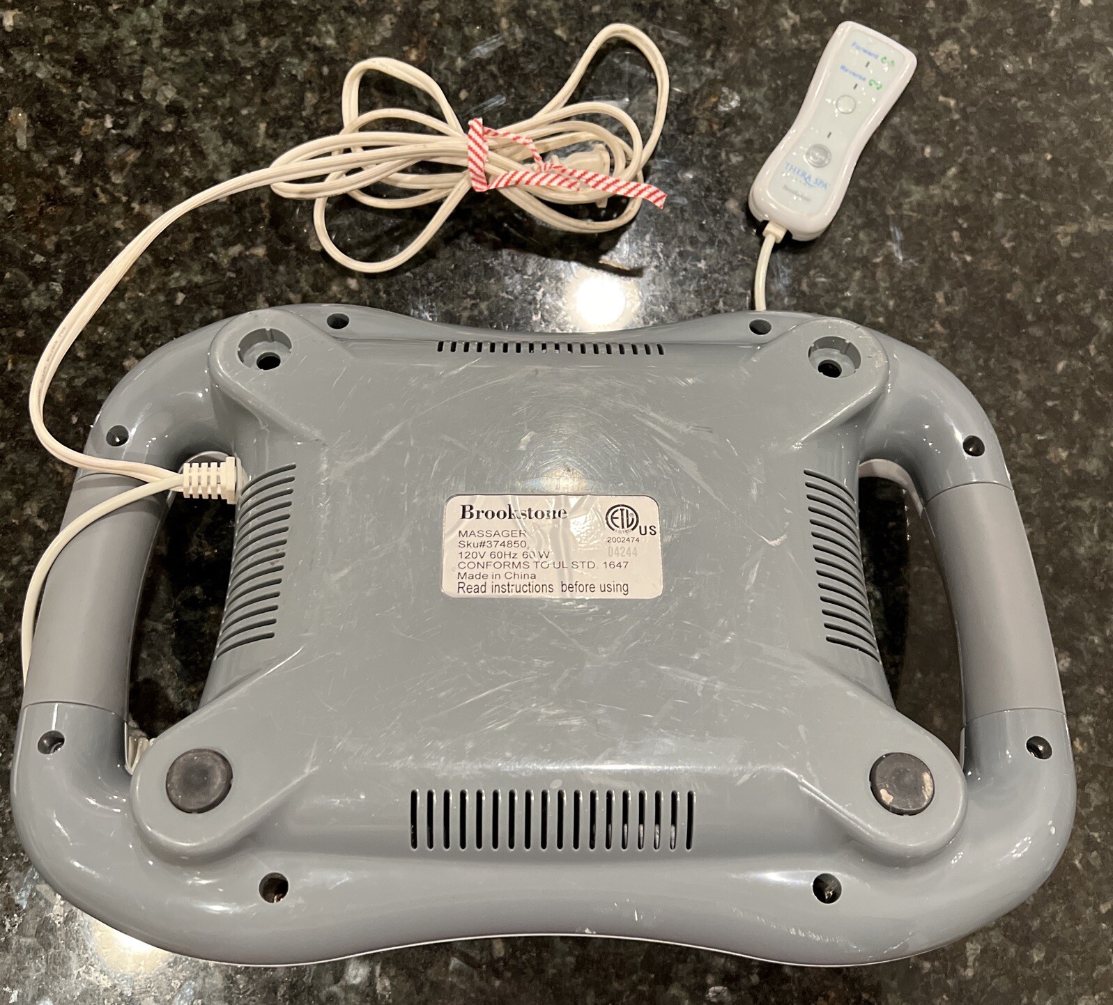 Brookstone Thera Spa Shiatsu Head Neck Back Leg Massager With Remote ...