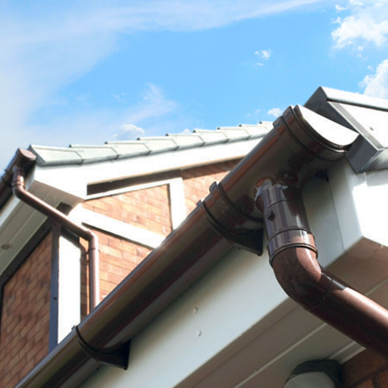 Half Round Guttering UPVC Plastic 114mm Marshall Tufflex Rainwater ...