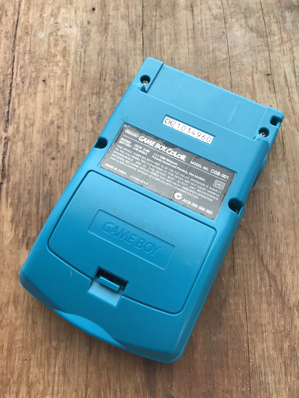 Nintendo Gameboy Color Retro Colour Game Boy Handheld GBC Teal and ...