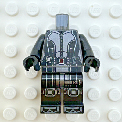 LEGO Outfit - Pearl Dark Gray - Black Widow Jumpsuit & Black Gloves | eBay