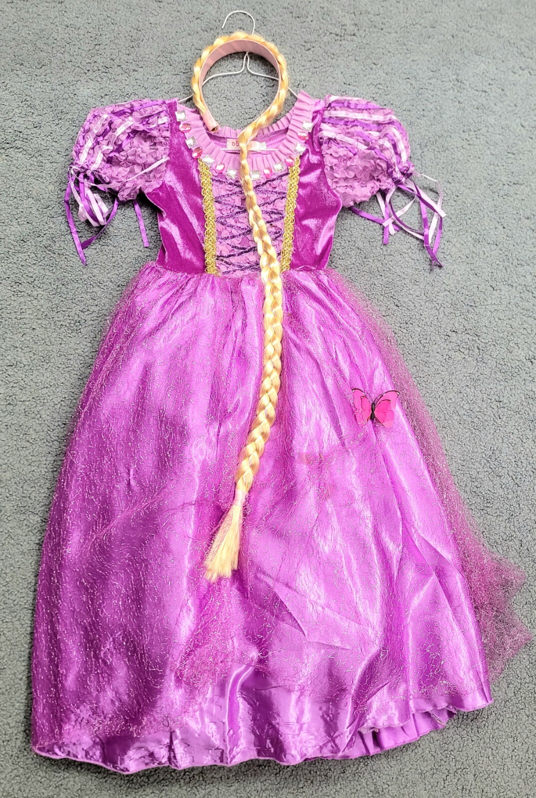 Rapunzel Dress Girls Princess Costume Halloween With … - Gem