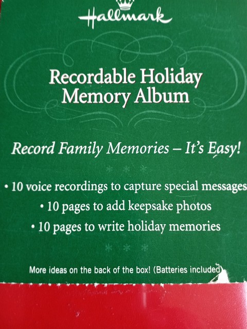 Hallmark Recordable Holiday Memory Photo Album Audio Book Memories for ...
