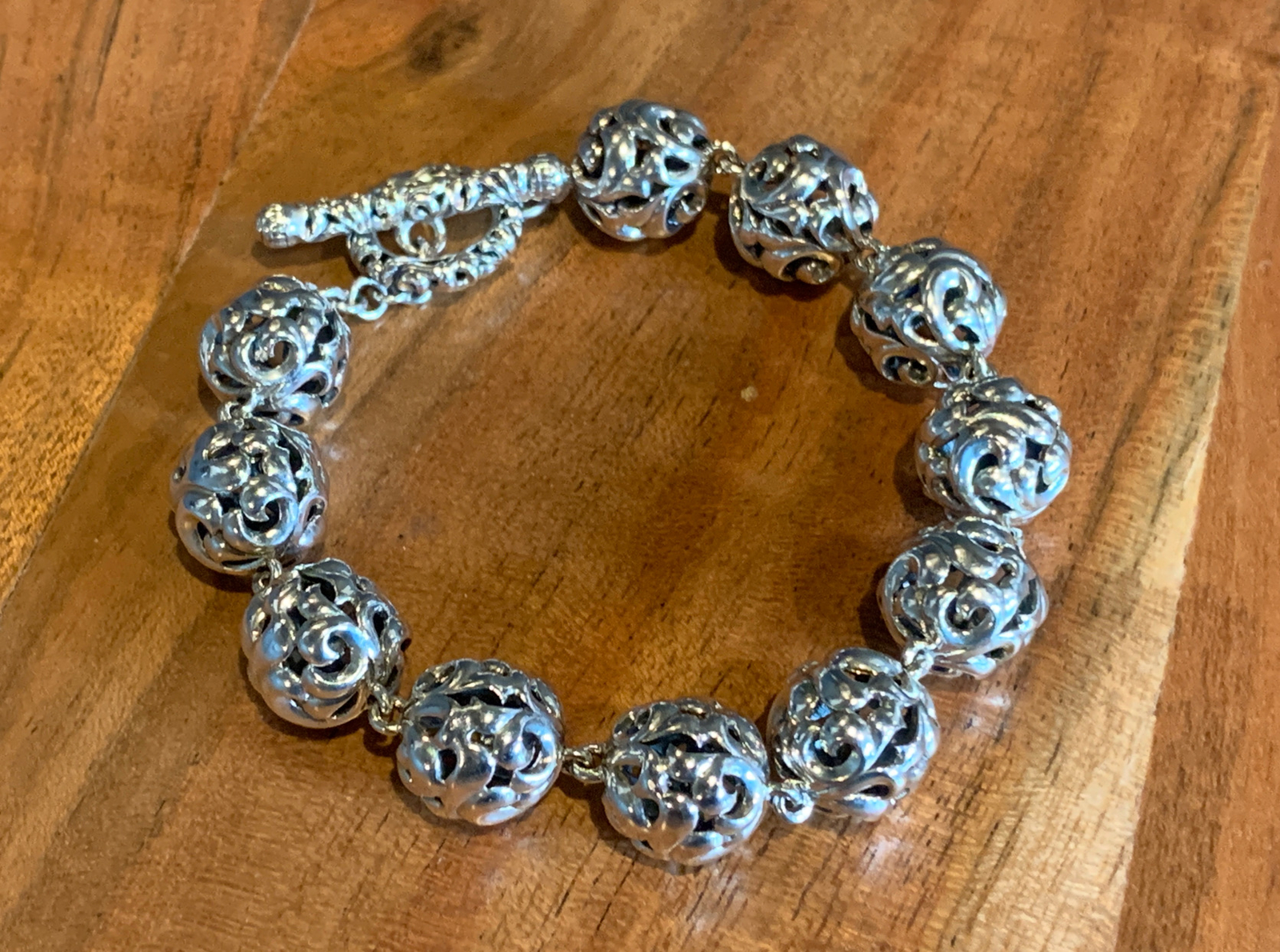 CHARLES KRYPELL IVY COLLECTION STERLING SILVER BALL BEAD BRACELET 5 ...