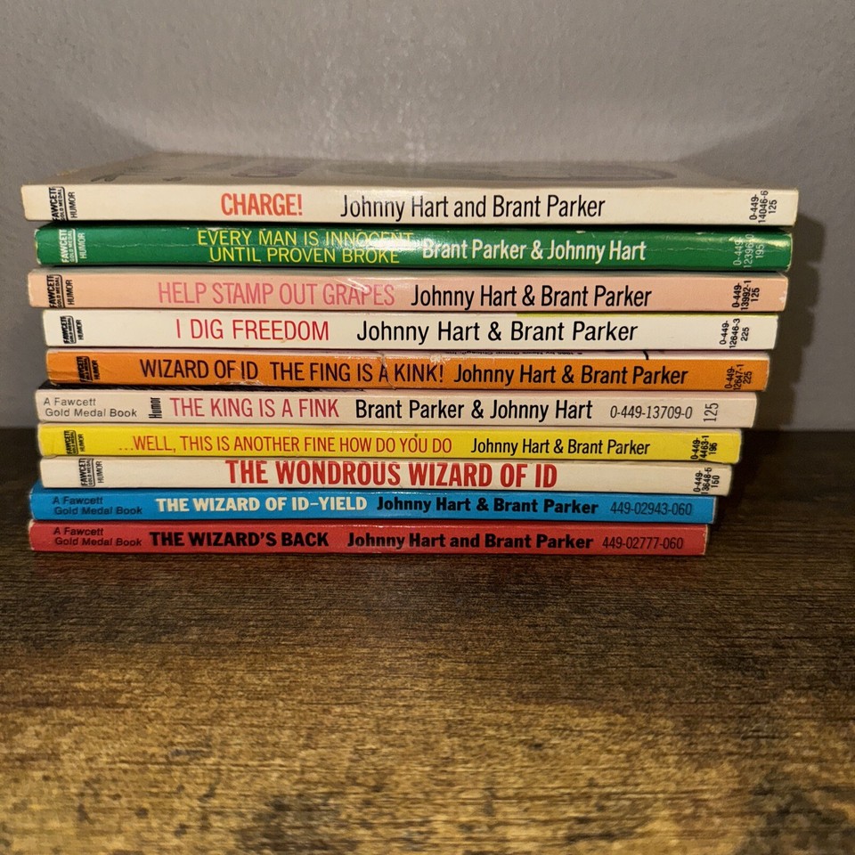 Lot of 10 Vintage Wizard of ID paperback books Johnny Hart & Brant ...