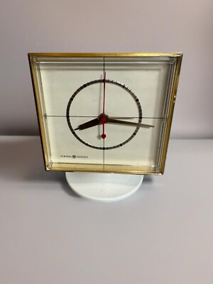 Vintage MCM General Electric Alarm Clock Tulip Pedestal Base Tested ...
