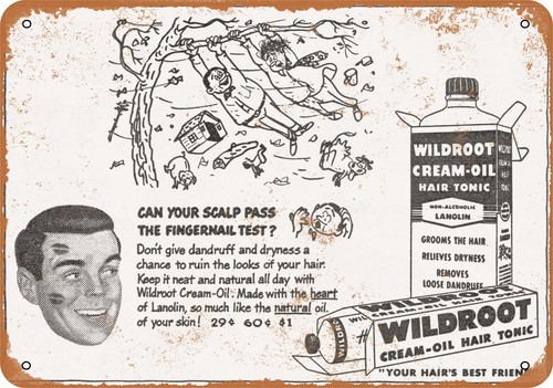 METAL SIGN - 1953 Wildroot Hair Tonic -- Vintage Look | eBay