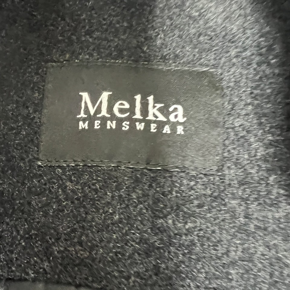 MELKA Menswear Black Trench Coat size C48/48 Mens Outerwear Outdoors ...