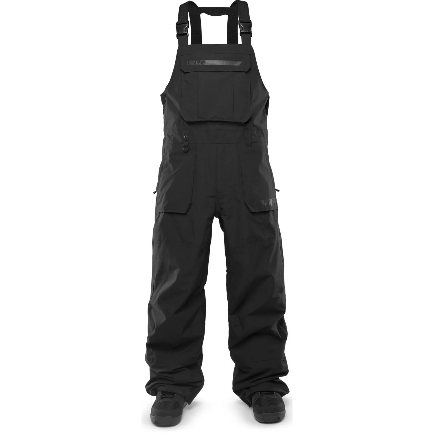 Thirtytwo Basement Bib Shell Snowboard Pants, Mens L solid black warm ...