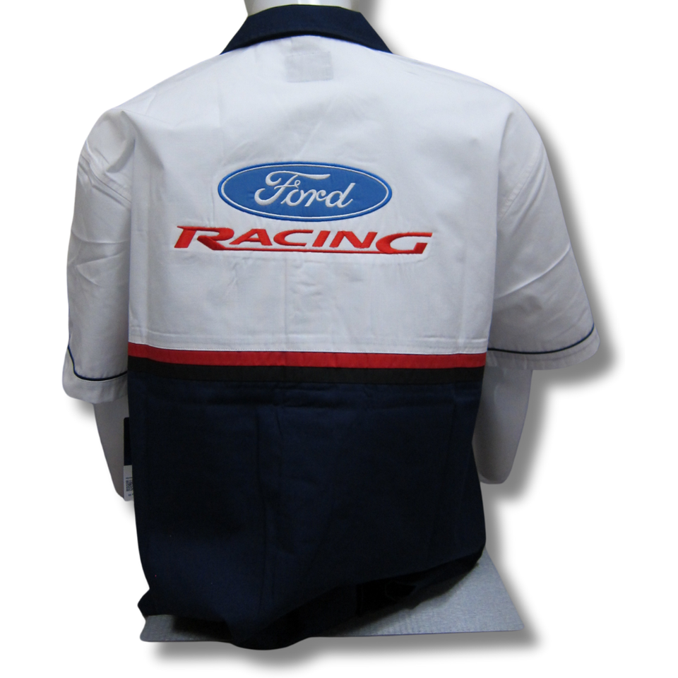 Ford Racing Pit Mechanic Button Down Work Crew Shirt Official Licensed ...