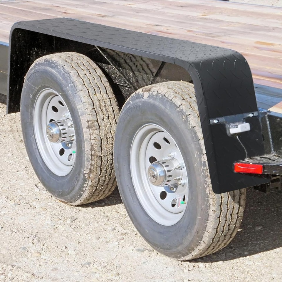 2Pcs Diamond Tread Plate Detachable Tandem Axle Trailer Fenders 10"x72 ...