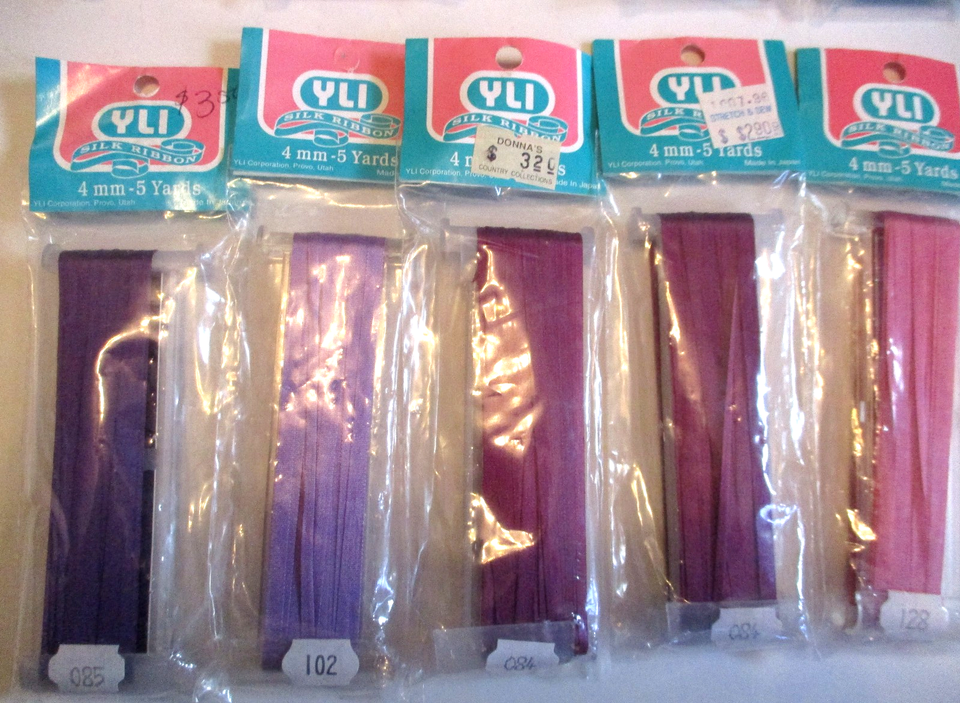 YLI 4mm 5 Yards Silk Ribbon Lot Of 10 Made in Japan Embroidery, Other ...