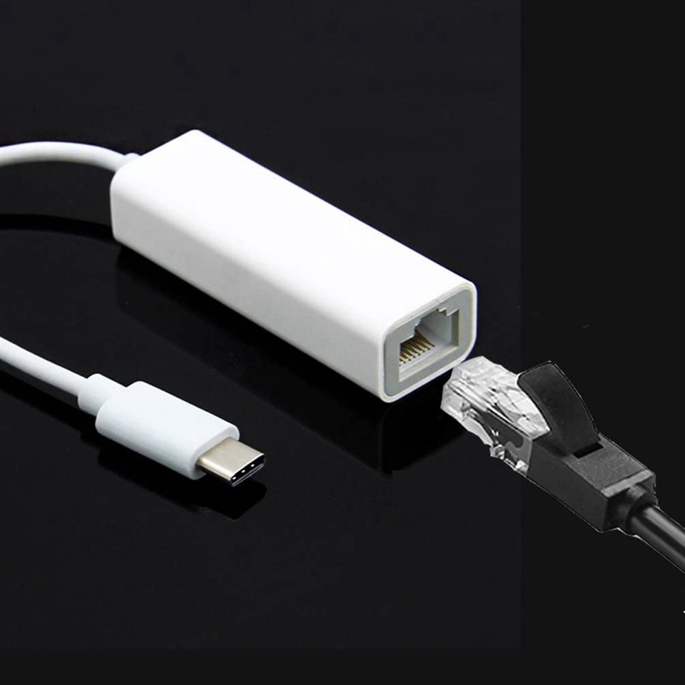 4X USB-C to Ethernet NIC Type-C to RJ45 LAN Dongle Connector, for8708 ...
