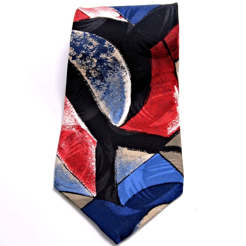Croft & Barrow Mens Necktie 100% Italian Silk Red White Blue Black Tan ...