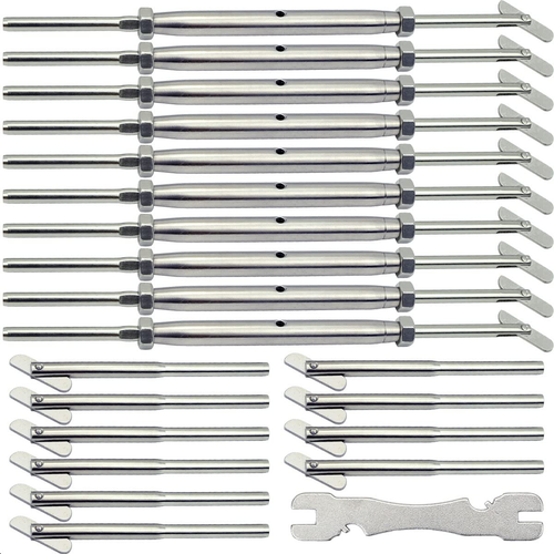 Stainless Steel Cable Railing Hardware Kit, for 1/8 Cable Railing ...