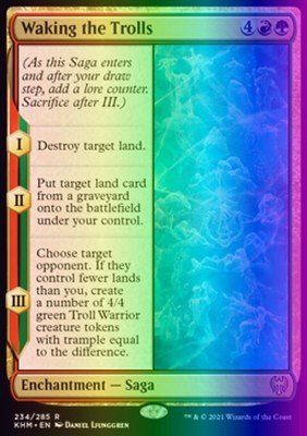 MTG Magic the Gathering Waking the Trolls (234/526) Kaldheim NM FOIL | eBay