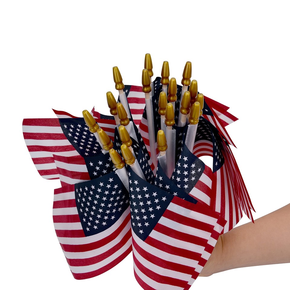12 Pack Small American Flags Small US Flags/Mini American Flag on Stick ...