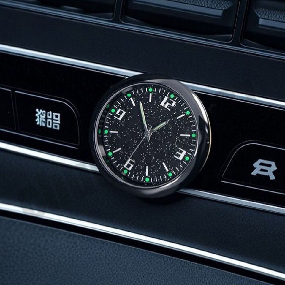 Mini Car Clock Luminous Stick-On Digital Watch Quartz Clock Auto ...