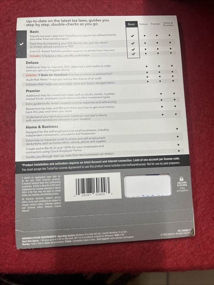 Intuit TurboTax Basic 2023 Federal NEW | eBay
