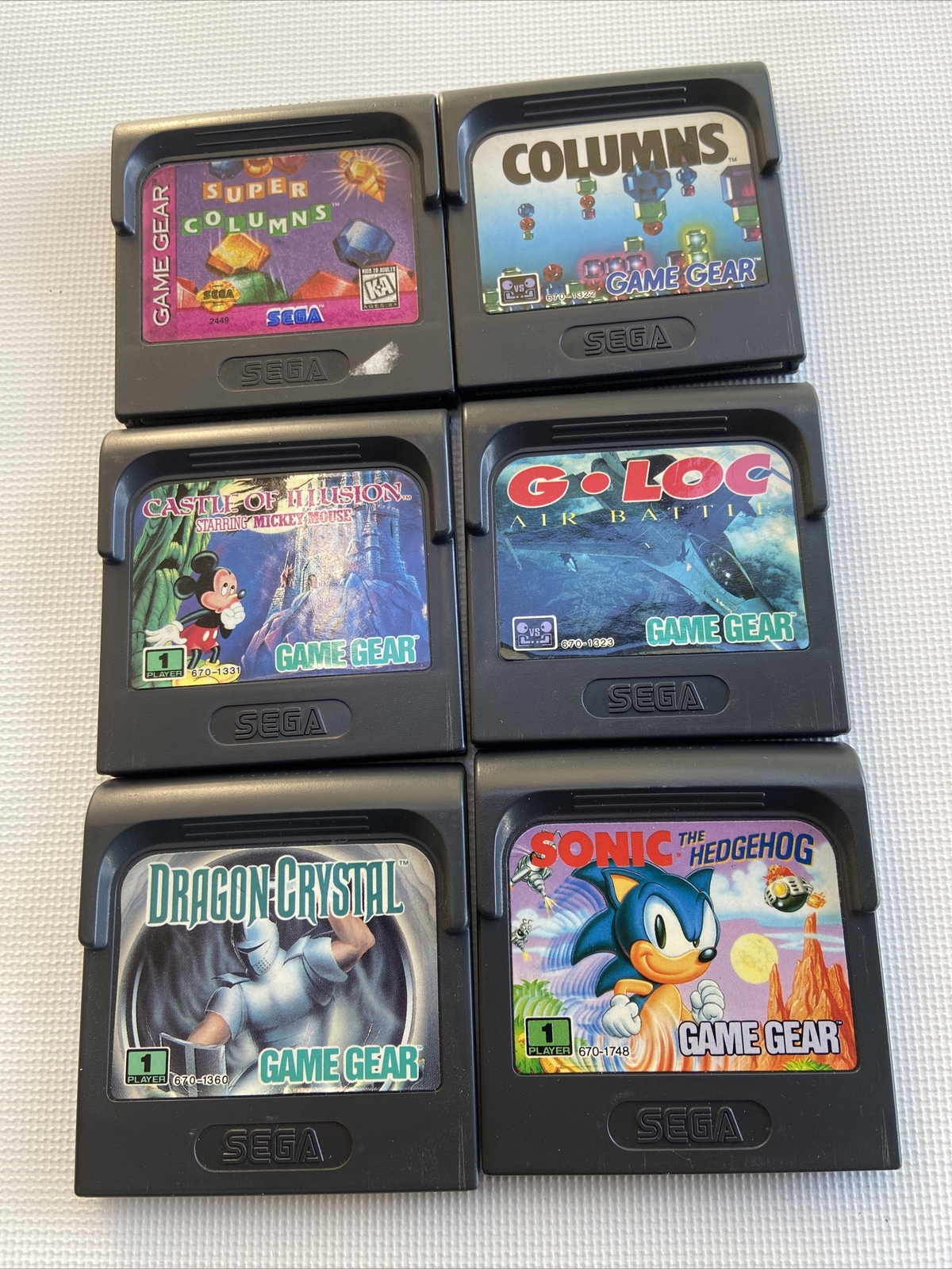 Sega Game Gear GG lot of 6 video game cartridges Sonic, and more ., | eBay