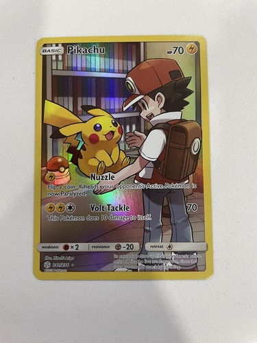 Pikachu (Secret) 241/236 Sm-Cosmic Eclipse Holo Regular Sized | eBay