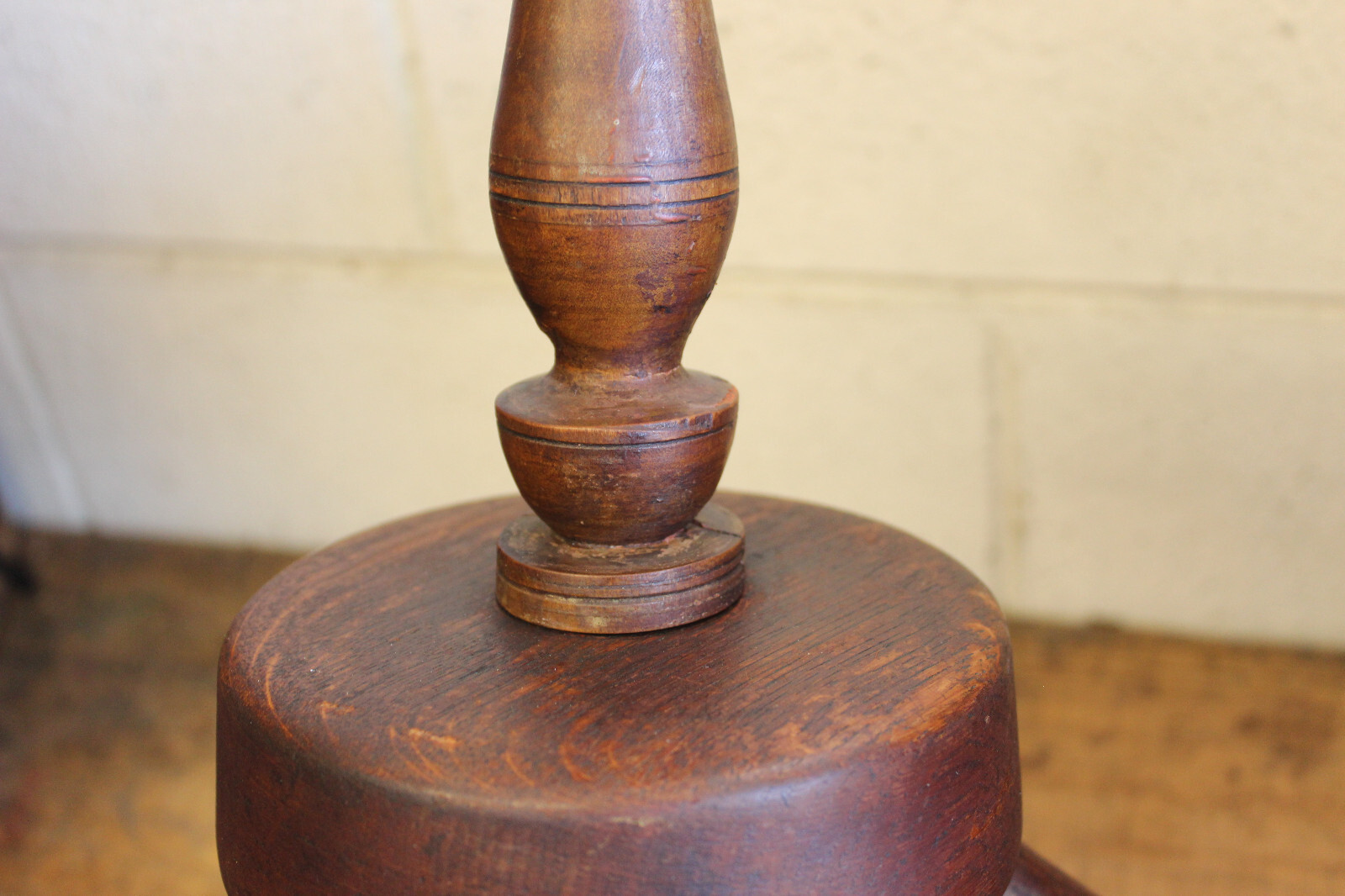 c.1700s Antique Primitive Candle Table Night Stand Bedside Wooden ...
