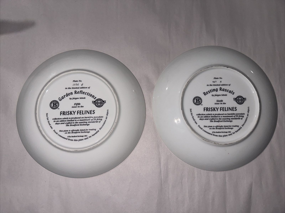 Garden Reflections Two frisky felines and Kitten decorative plates ...