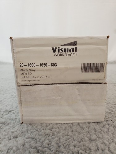 Visual Workplace Black Vinyl 16"X50’ 20-1600-1650-603 | eBay