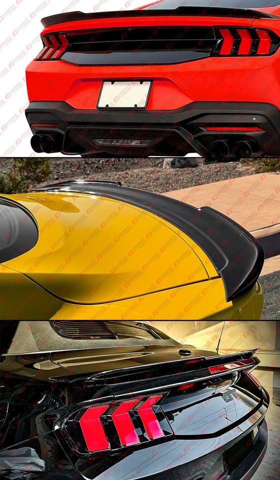 For 2024-25 Ford Mustang S650 Coupe AD Style Gloss Black Rear Deck ...