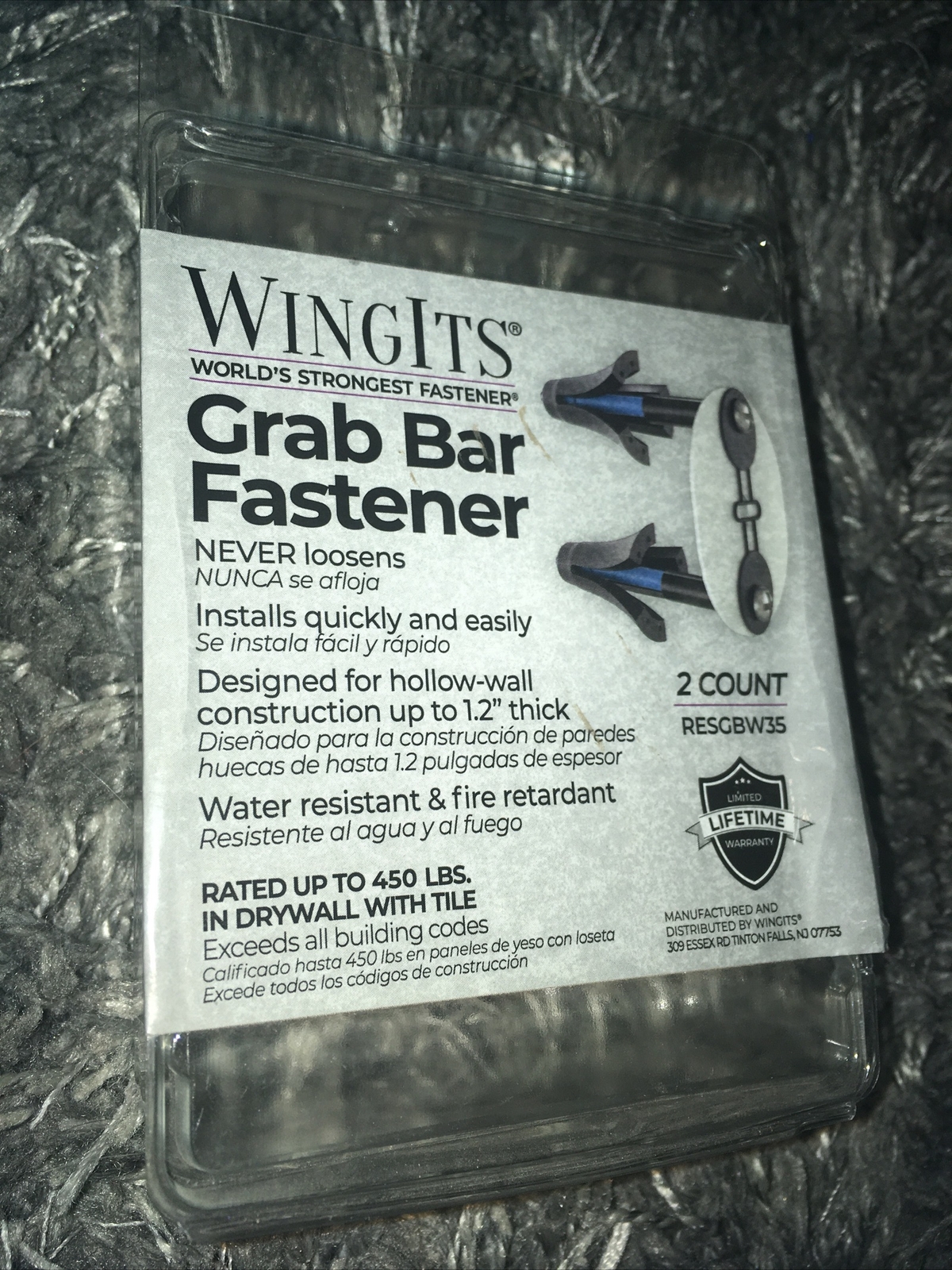 WINGITS Structural Grab Bar Fastener 2 Count RESGBW35 | eBay