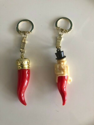 2x Red Chili Pepper + gobbbo Italian Good Luck (Corno Rosso+gobbo Porta ...