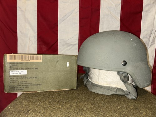US Army Gentex ACH Advanced Combat Helmet LARGE W/ Goggles | eBay