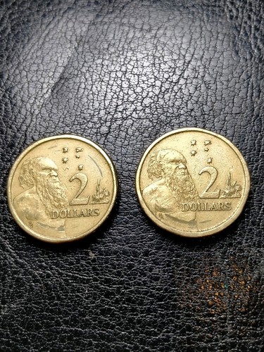 rare Pair 1988 HH And 1989 HH australian $2 dollar coins With Dye Flaw ...