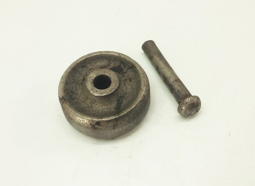 Vtg antique Singer treadle sewing machine base frame wheel roller w ...