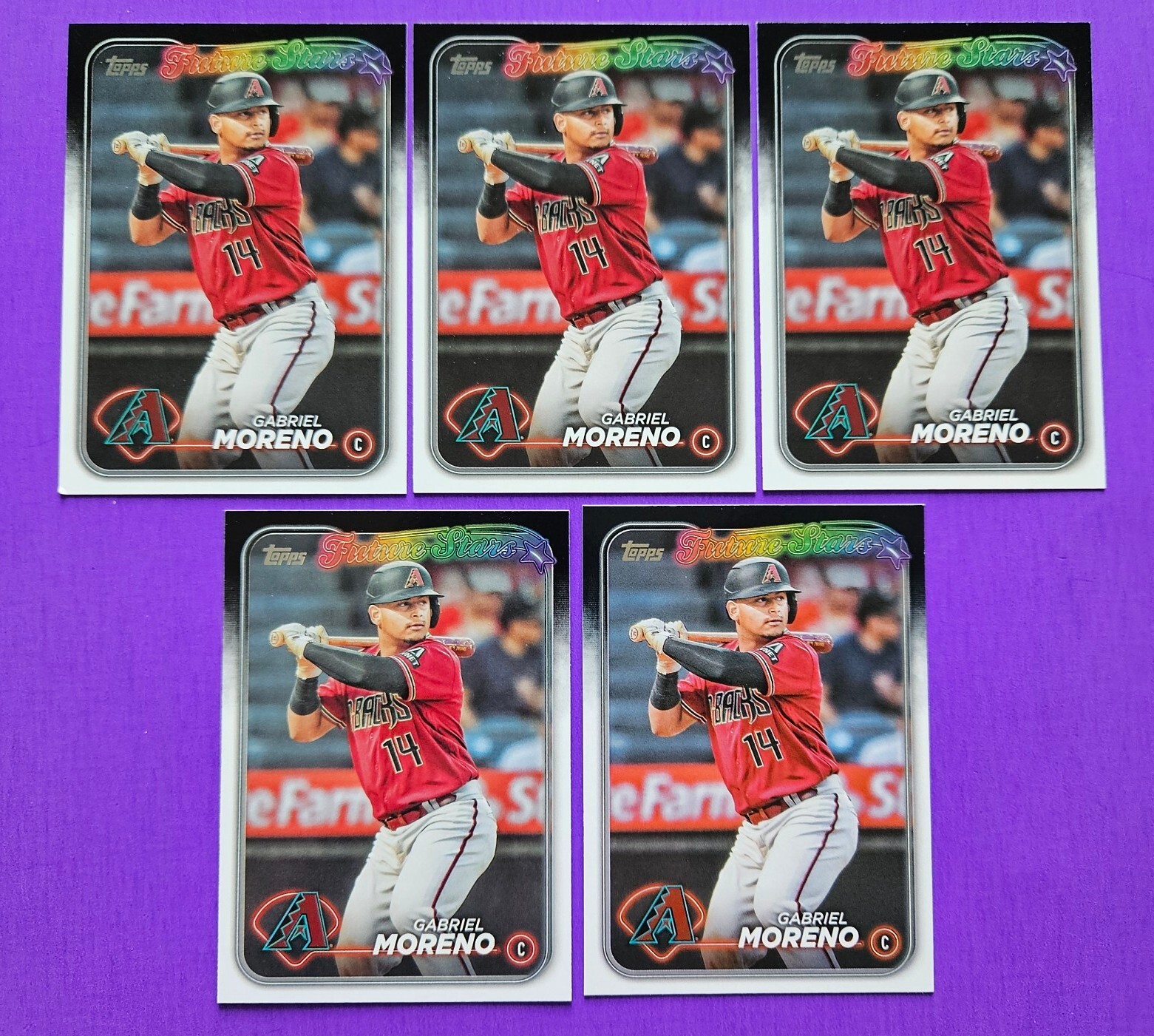 Lot Of 5 Gabriel Moreno 2024 Topps Series 1 Future Stars Baseball Cards ...