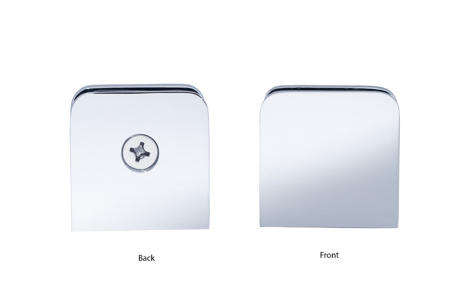 U-Clamp Clip Glass to Wall - 3/8" Frameless Shower Glass Door - CHROME ...