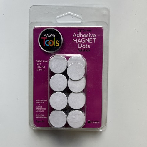 Magnetic Dot Magnets with Adhesive Backing 3/4" Diameter 100 Count Hold ...